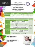 Grade 1 Class Program 2020-2021 | PDF