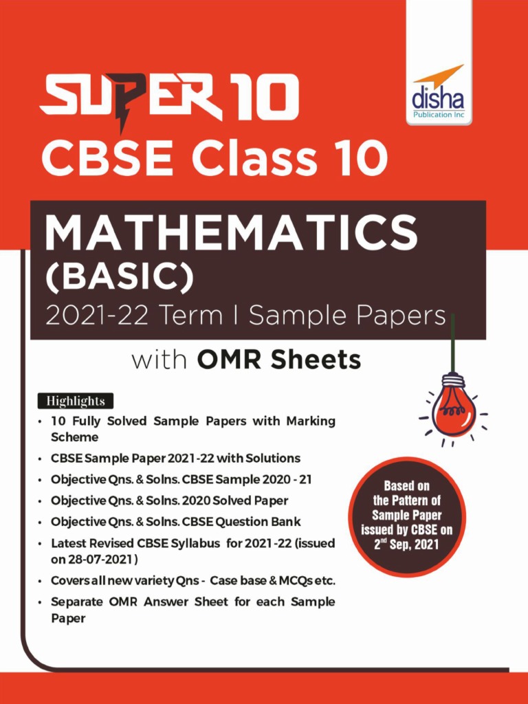 Disha Class 10 Mathematics Basic Sample Paper For Term 1 | PDF ...