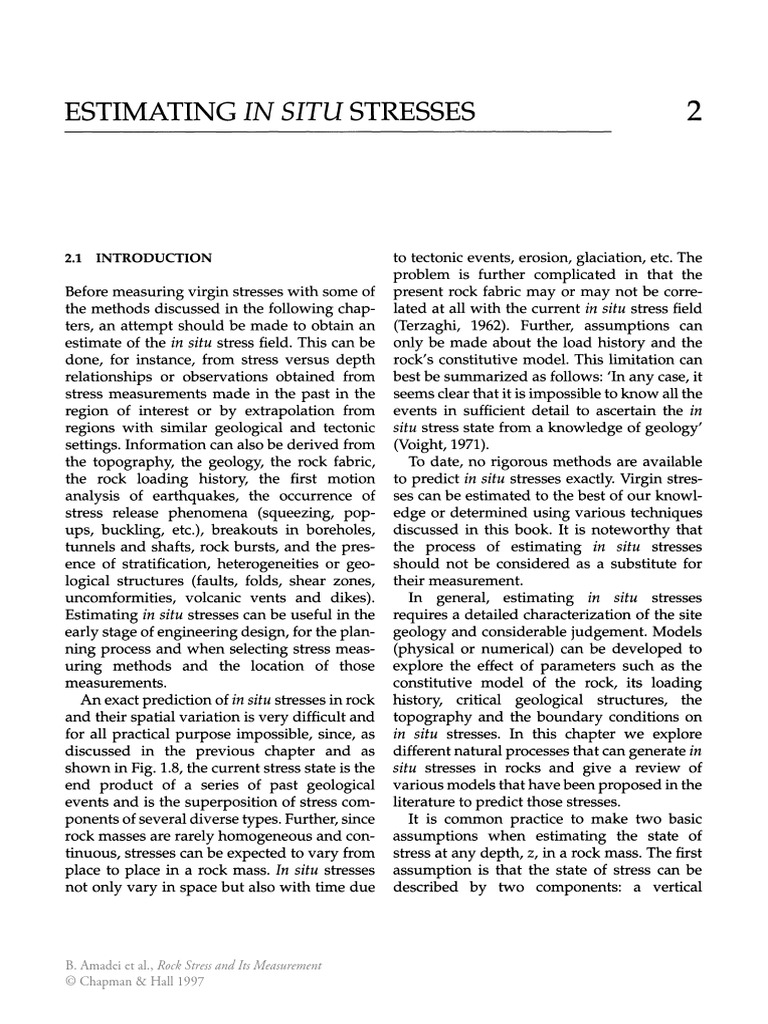 Estimating in Situ Stresses | PDF | Stress (Mechanics) | Geology