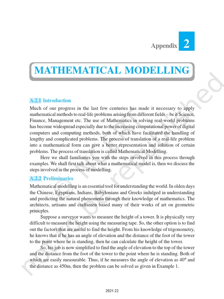 Mathematical Modelling: Appendix | PDF | Pendulum | Equations