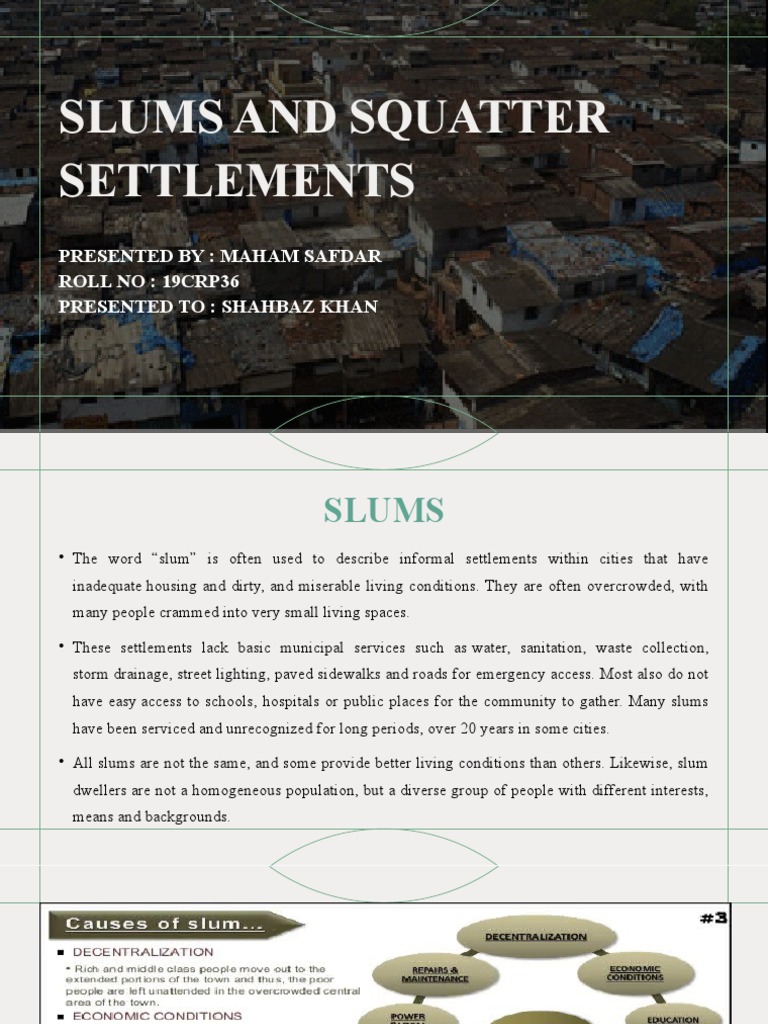 An Analysis of Slums, Squatter Settlements, and Their Effects on Urban ...