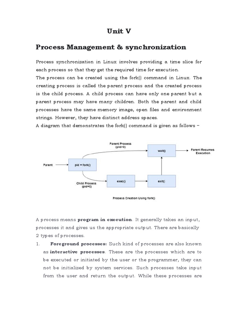 Process Management And Synchronization Pdf Process Computing Information Technology