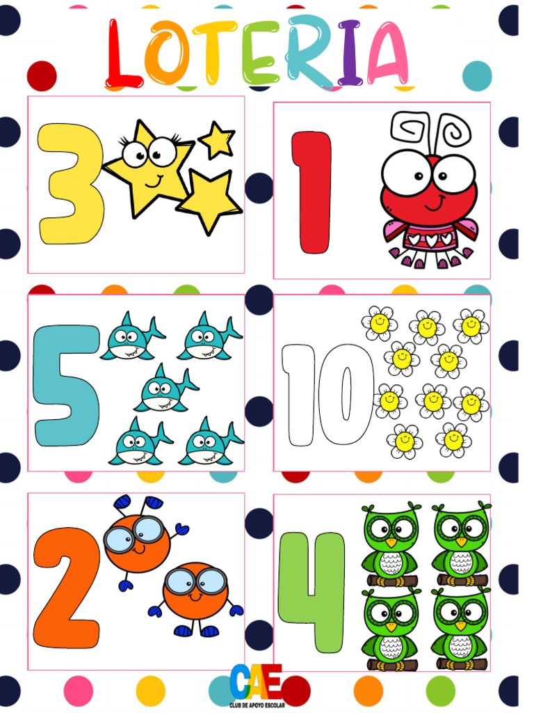 Lotería de Números para Imprimir Del 1 Al 10 | PDF