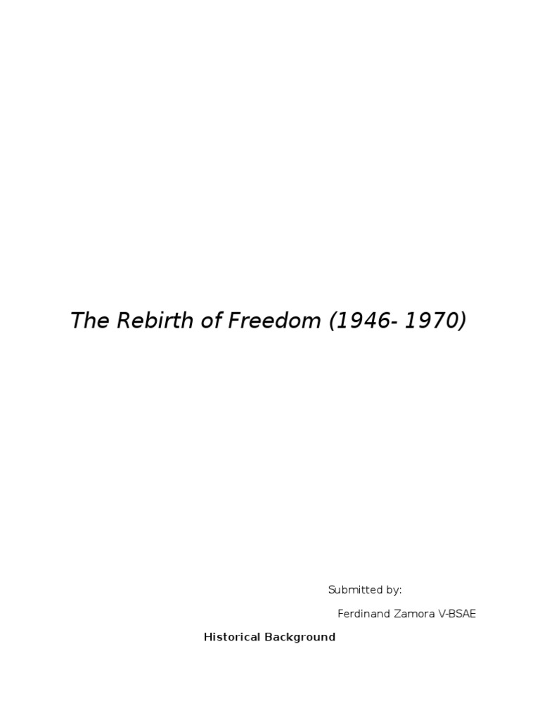 The Rebirth of Freedom PDF Free | PDF | Philippines