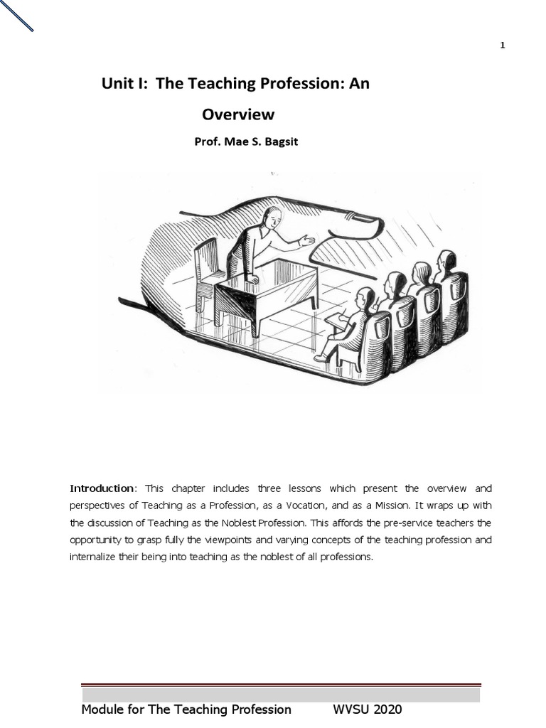A Module For The Teaching Profession Super Final | PDF | Teachers ...