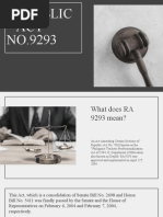 Republic Act No. 9293 | PDF | Teachers | Academic Degree