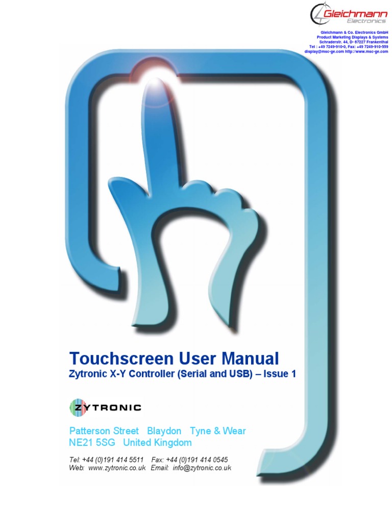 Touch Zytronic User Manual | PDF | Touchscreen | Icon (Computing)