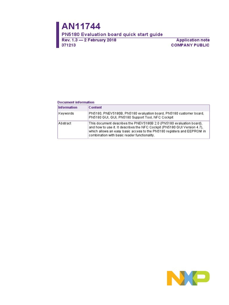 PN5180 Evaluation Board Quick Start Guide1 | PDF | Booting | Power Supply