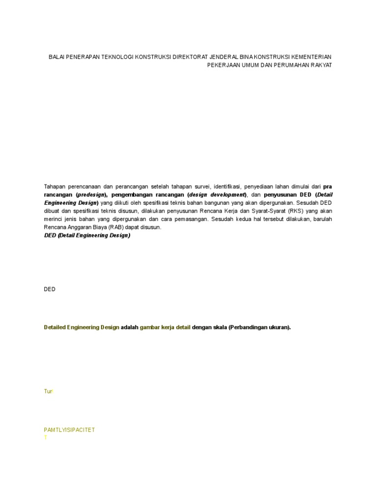 DED, RKS Dan RAB | PDF