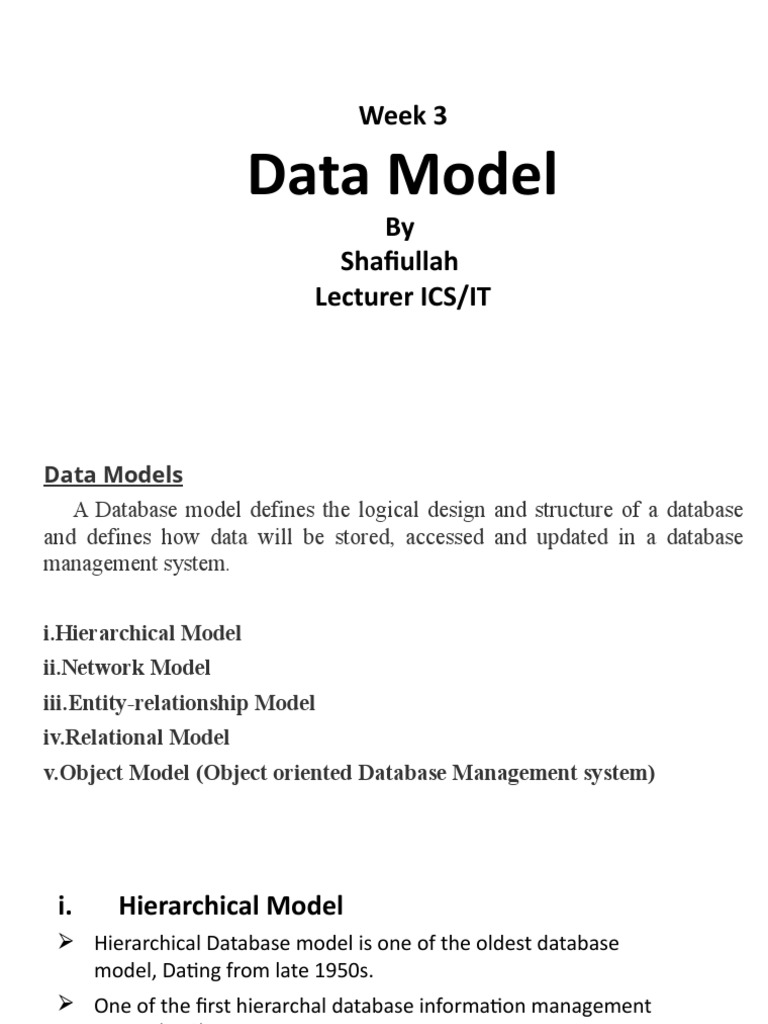 Week 3 Data Model Pdf Relational Database Relational Model