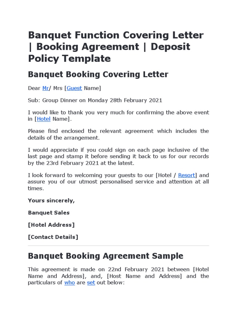 Banquet Function Covering Letter | PDF | Banks | Government
