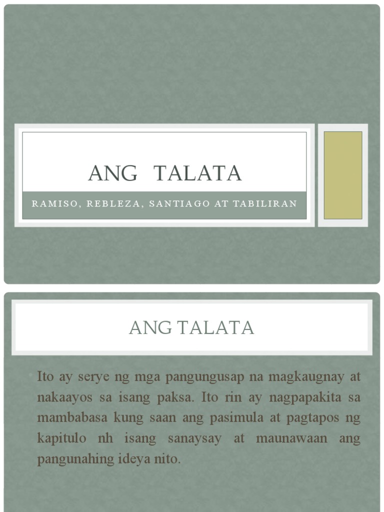 Ang Talata | PDF