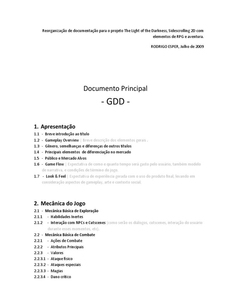 Modelo de GDD - Rodrigo Esper | PDF