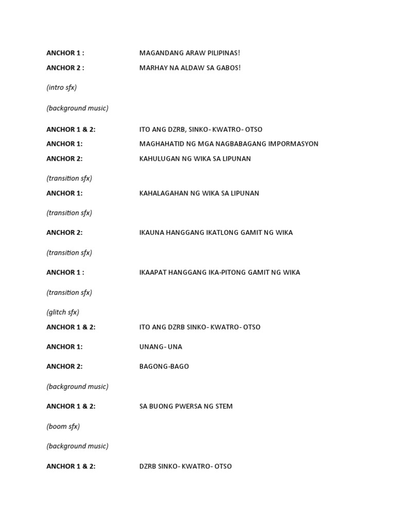 Script Final 1 | PDF