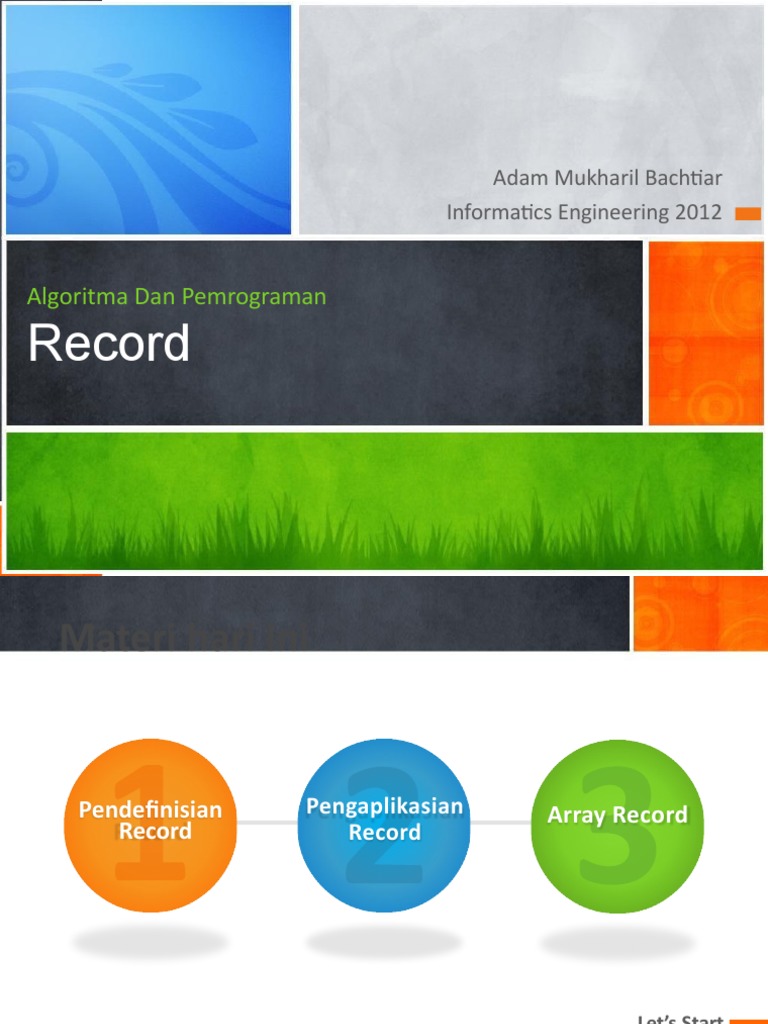 Algoritma Dan Pemrograman Record | PDF