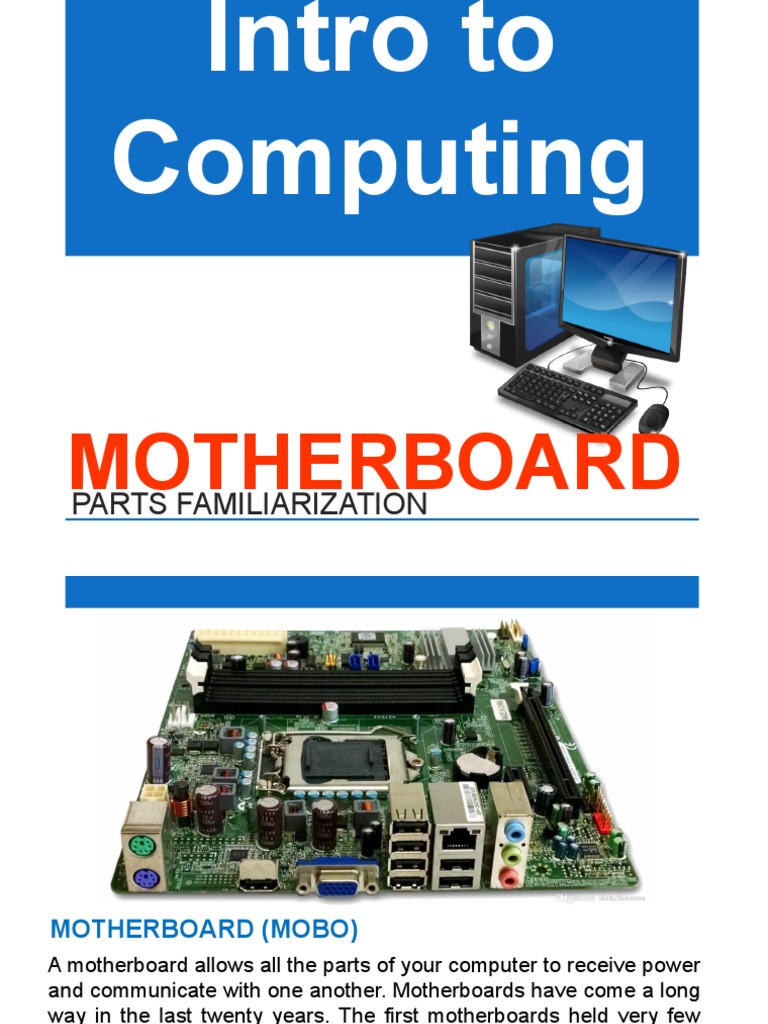 Parts-of-Motherboard in Intro To Computing. | PDF | Inductor | Voltage