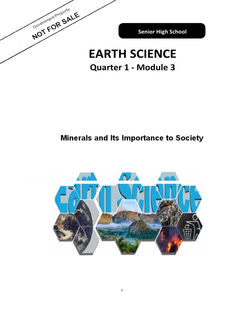 EarthScience Q1 Mod3 MineralsandItsImportance v5 | PDF | Minerals ...