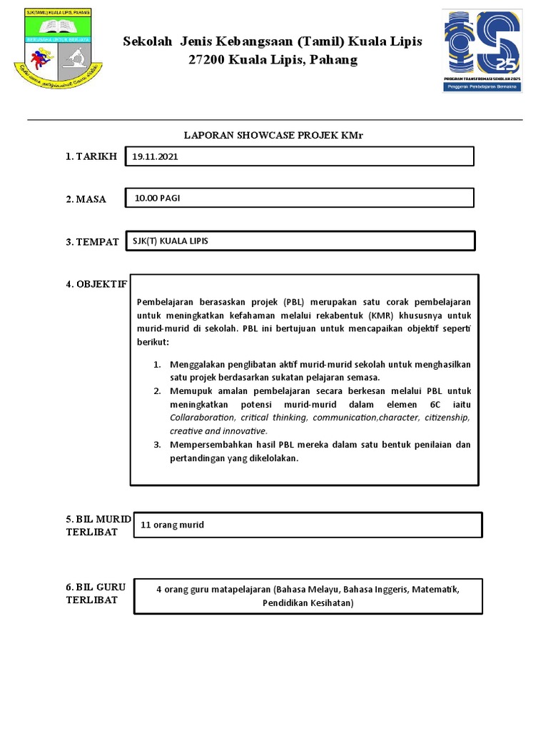 5.2 Laporan Showcase Projek KMR | PDF