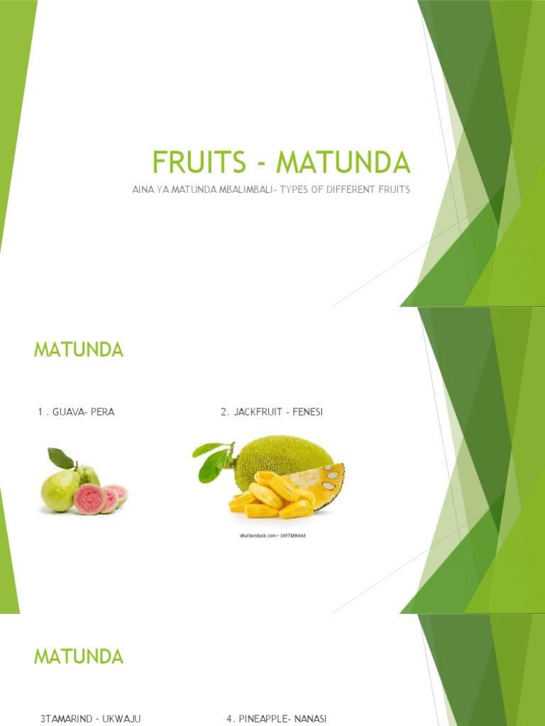 Fruits - Matunda: Aina Ya Matunda Mbalimbali-Types of Different Fruits ...