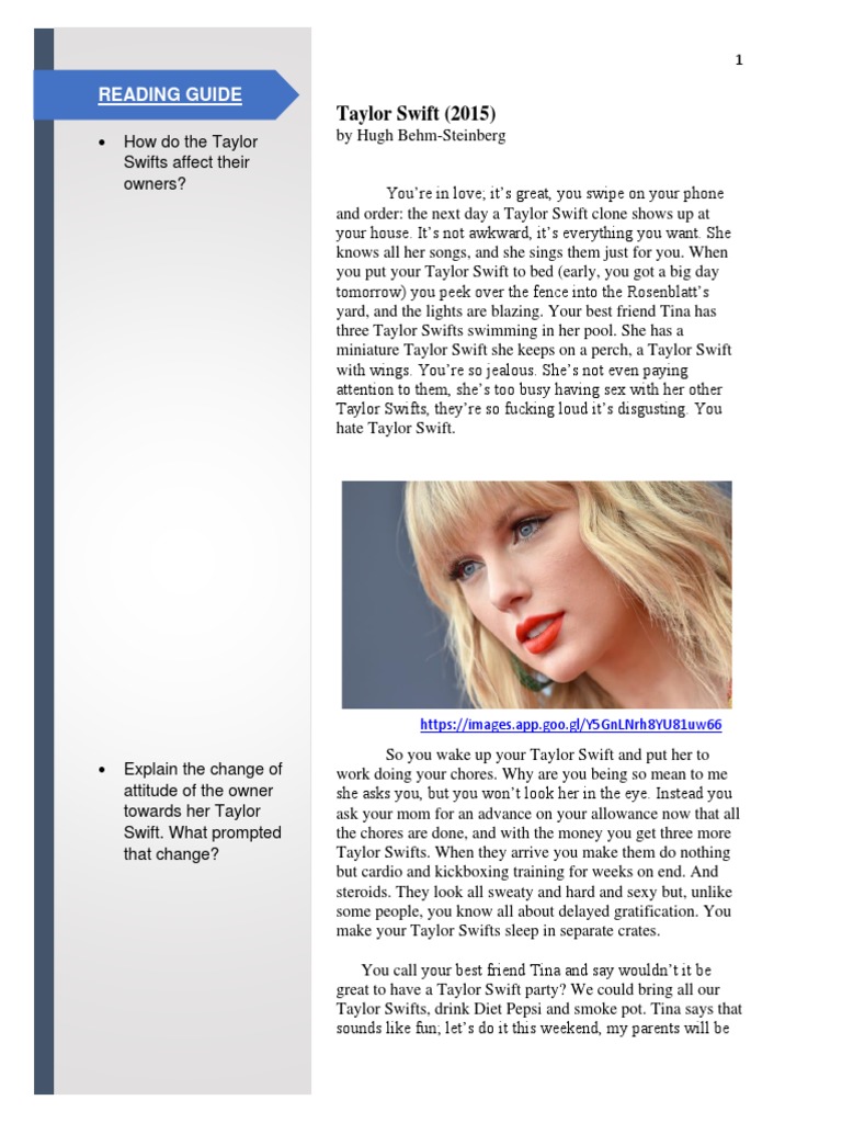 Taylor Swift by Hugh Behn-Steinberg | PDF