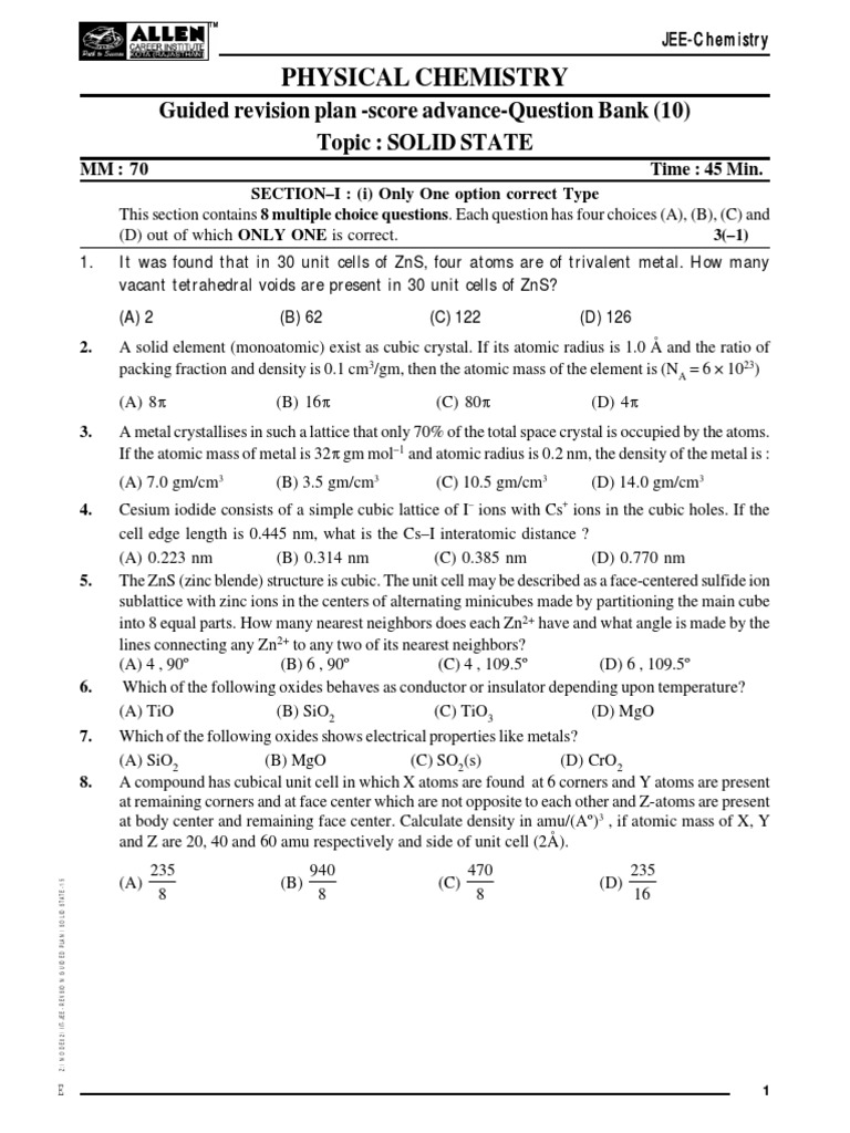 10-Solid State - Eng | PDF | Magnetism | Ferromagnetism
