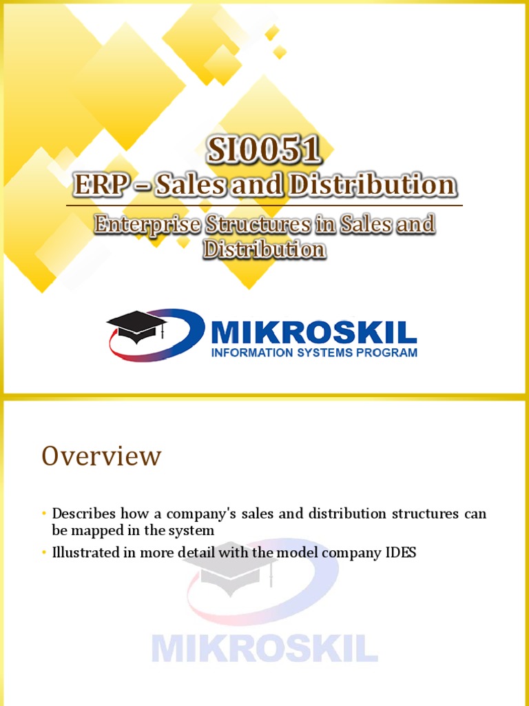 SAP Sales and Distribution Structures | PDF | Sales | Accounting