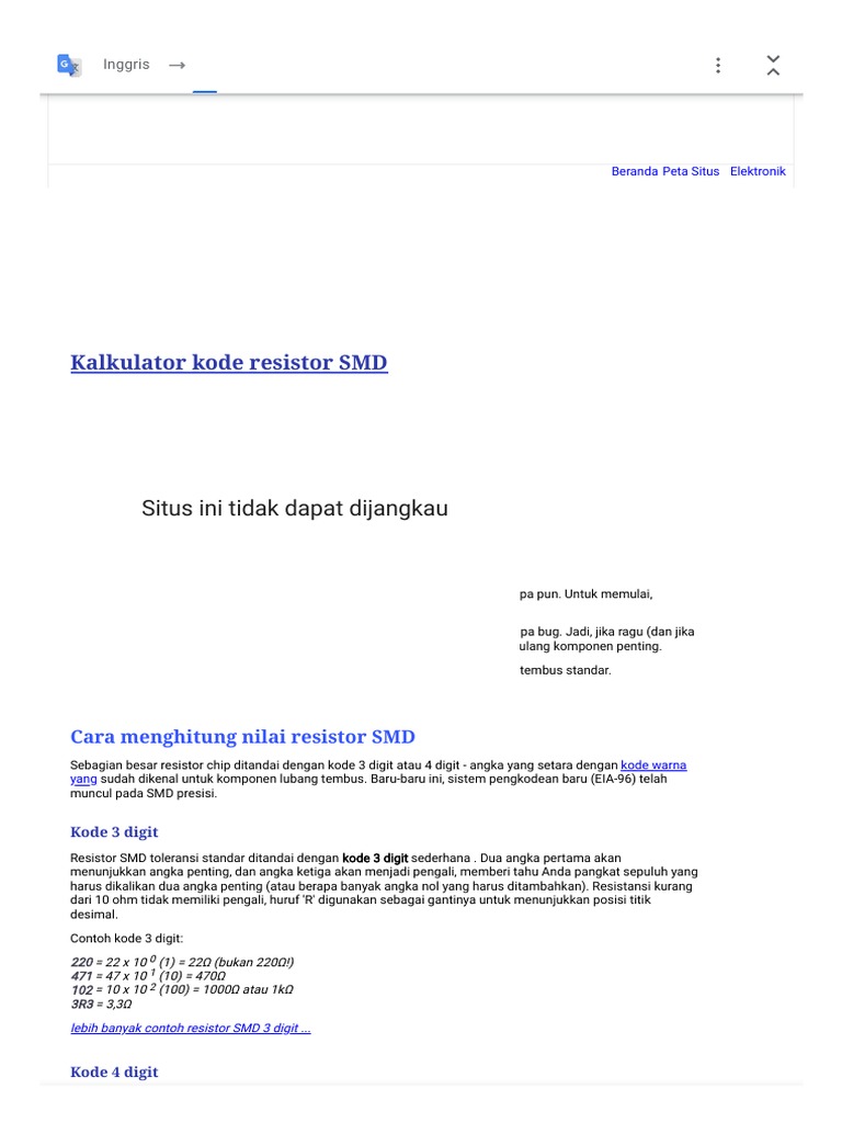 SMD Resistor Code Calculator | PDF
