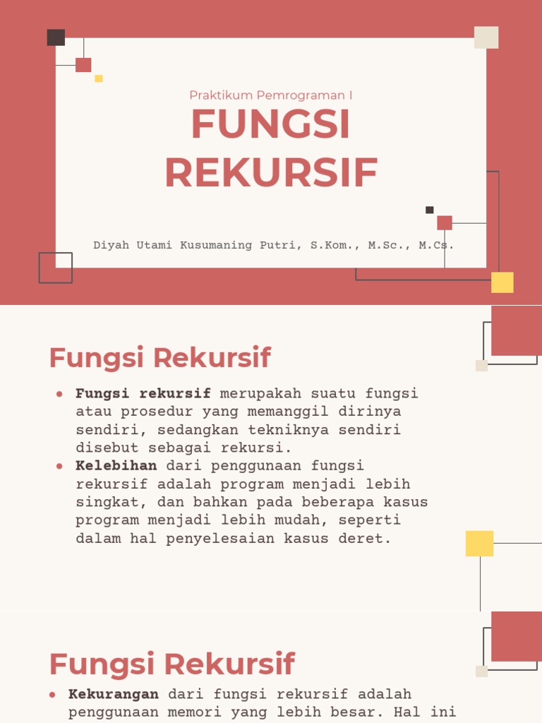 8 Fungsi Rekursif | PDF