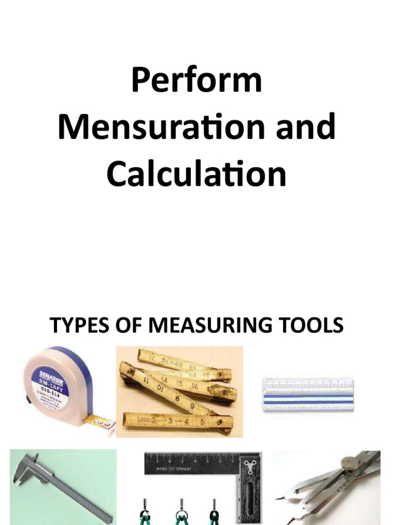 Perform Mensuration and Calculation | PDF | Foot (Unit) | Inch