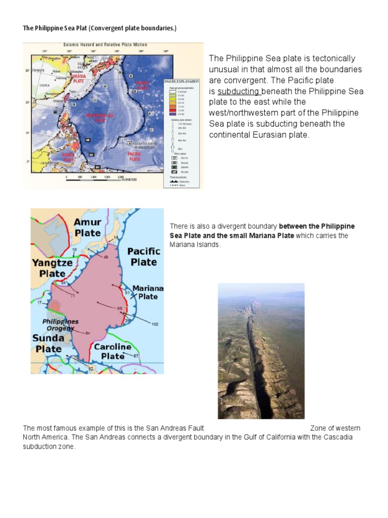 The Philippine Sea Plat (Convergent Plate Boundaries.) | PDF