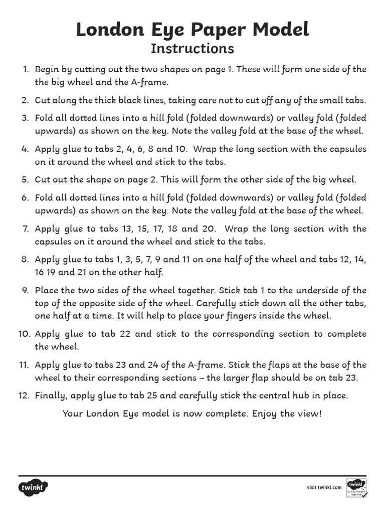 T T 17480 London Eye Paper Model | PDF