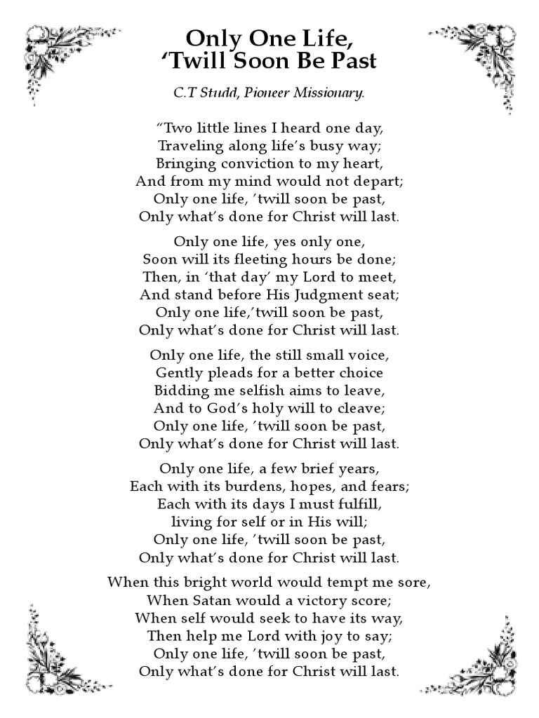Only One Life, Twill Soon Be Past: C.T Studd, Pioneer Missionary | PDF