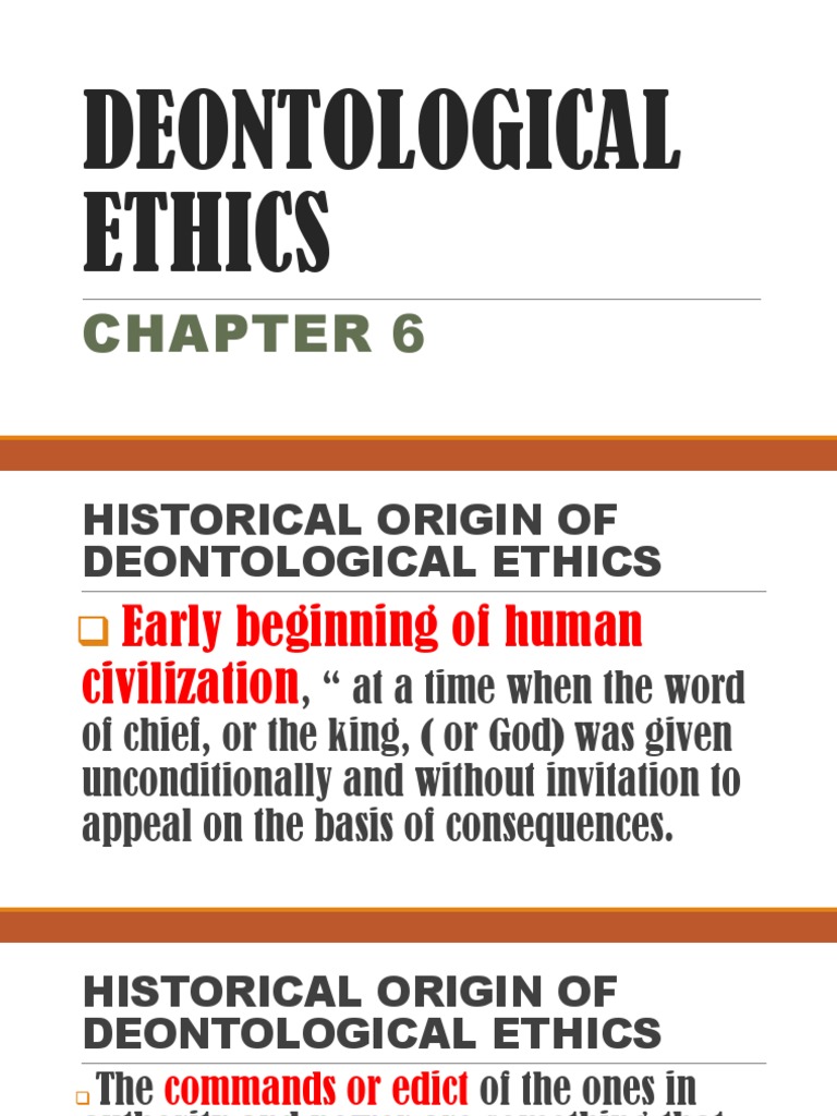 Overview of Deontological Ethics | PDF | Immanuel Kant | Autonomy