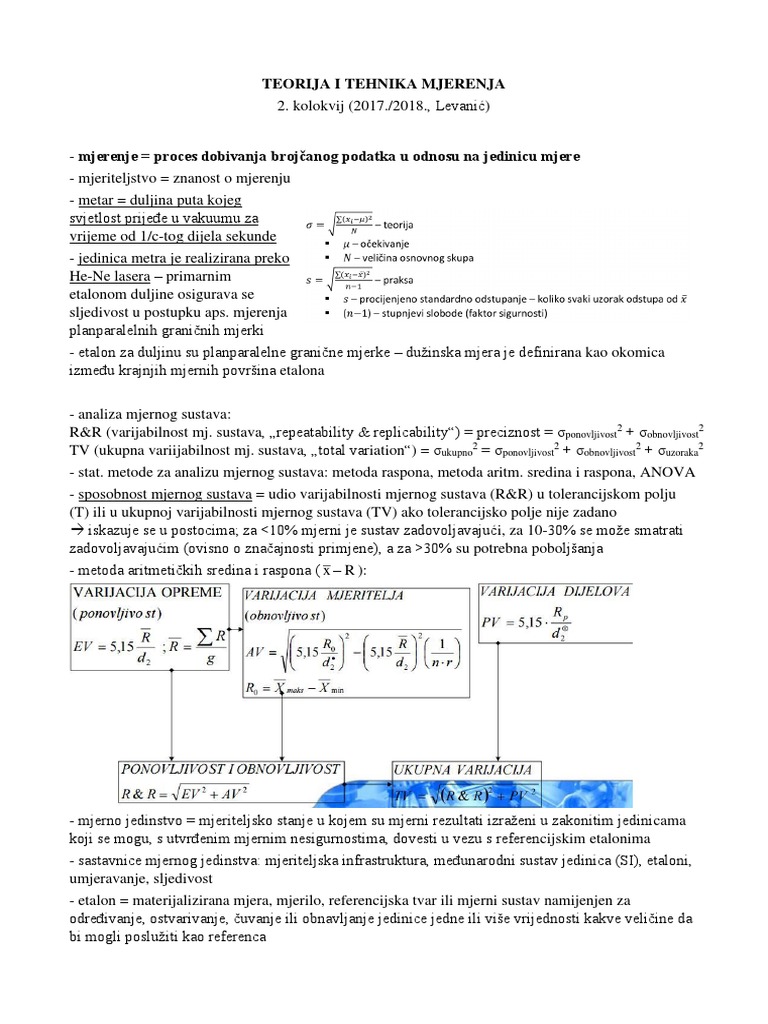 TTM - Moja Skripta Za 2. Kol. | PDF