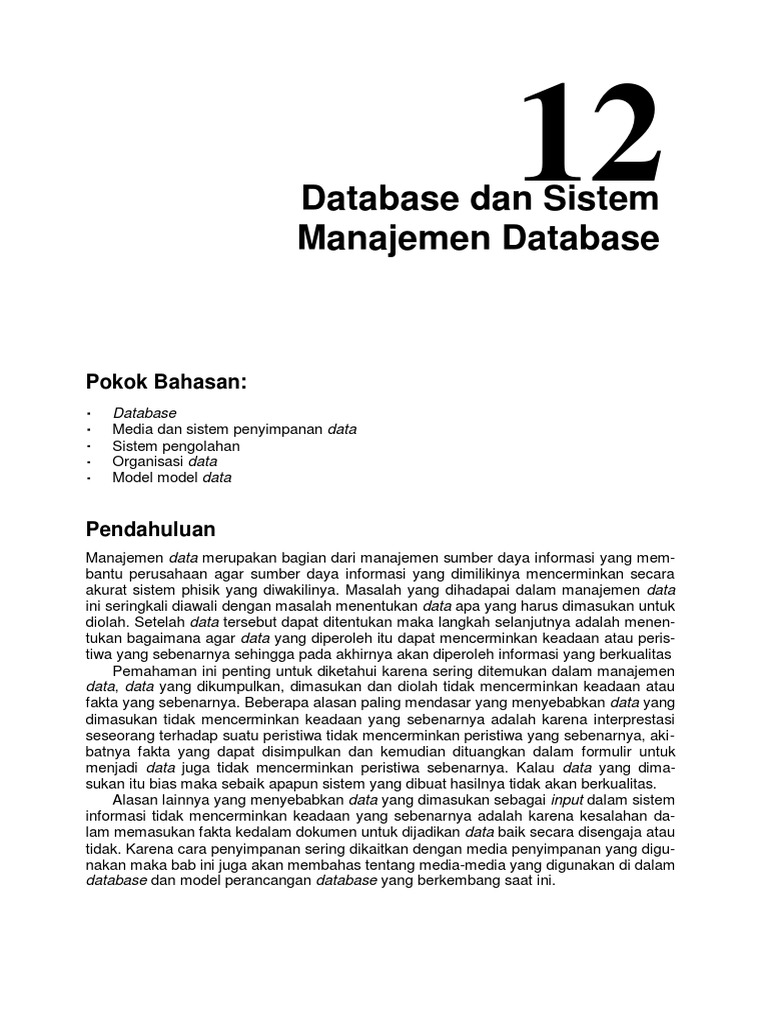Sistem Manajemen Basis Data | PDF