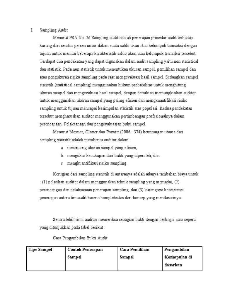 Materi Sampling Audit | PDF