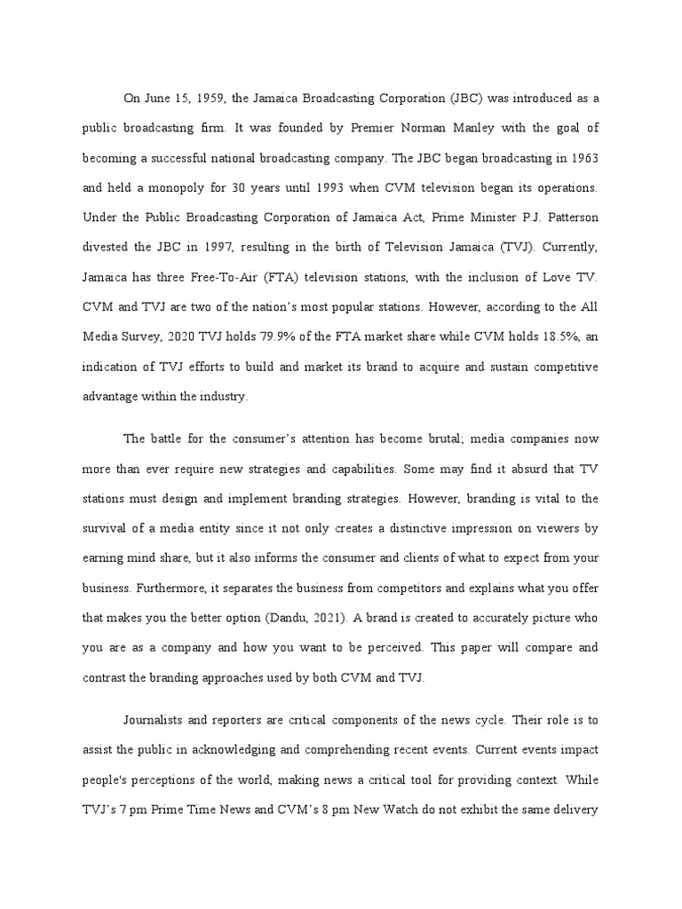 Branding Strategies of TVJ vs. CVM | PDF | Brand | News