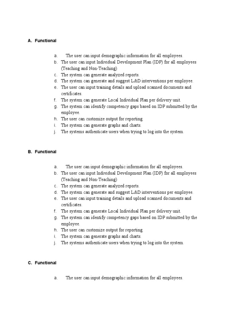 Functional REq | PDF | Computing | Computer Science