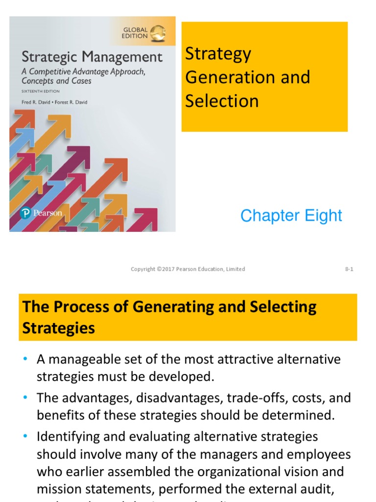 Strategy Generation and Selection: Chapter Eight | PDF | Swot Analysis ...