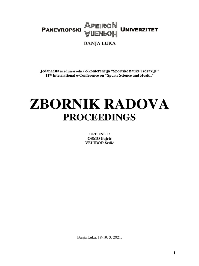 Zbornik Radova 2021 | PDF