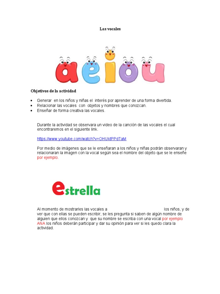 Las Vocales Guia Didactica | PDF