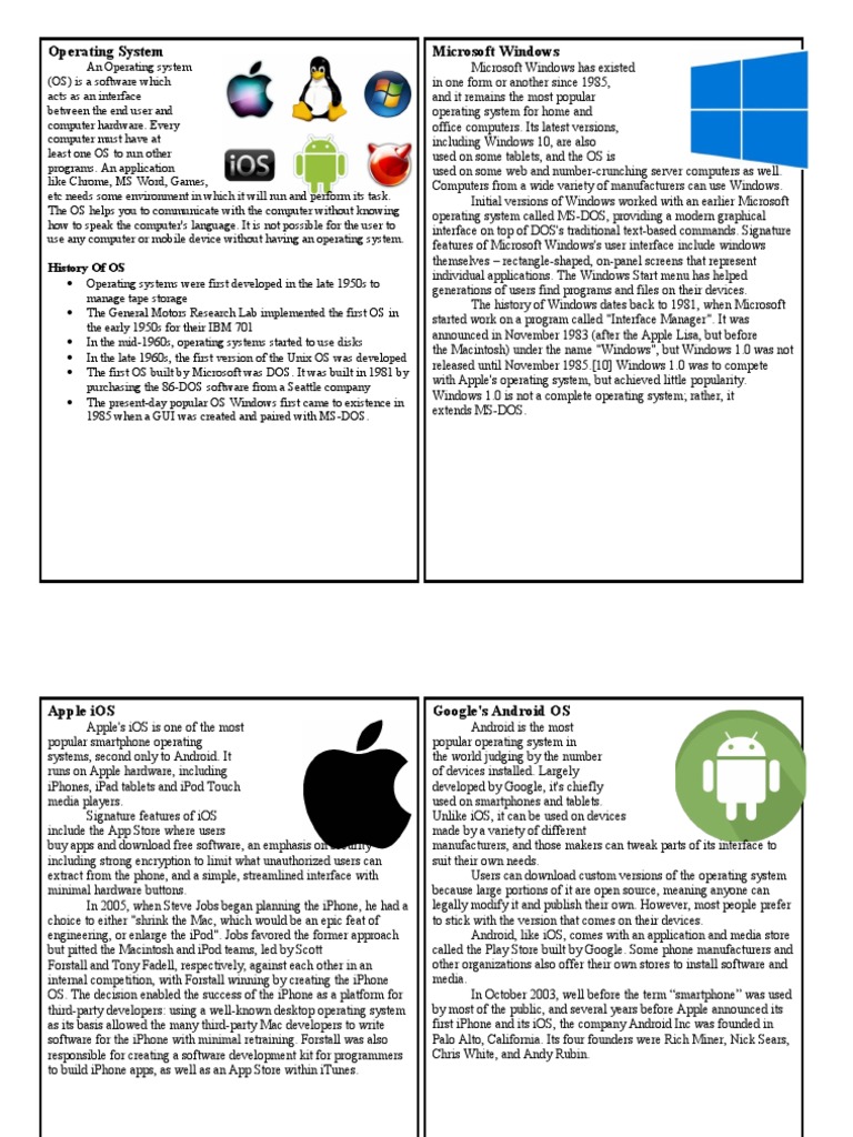 Examples of Operating Systems | PDF | Operating System | Mac Os