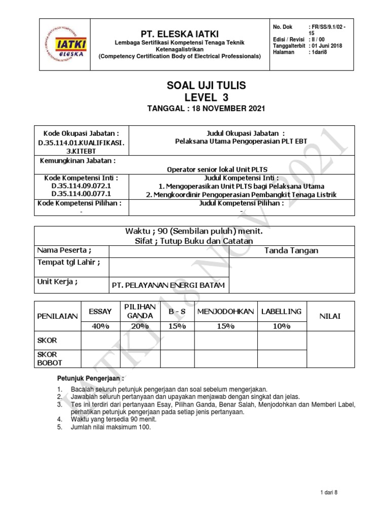 Soal Lv.3 P.2.3.4.5.6 | PDF