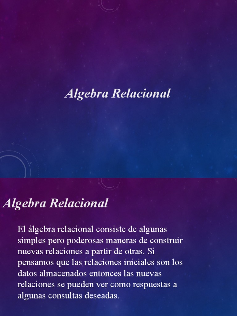 Operaciones básicas de álgebra relacional | PDF | SQL | Base de datos ...