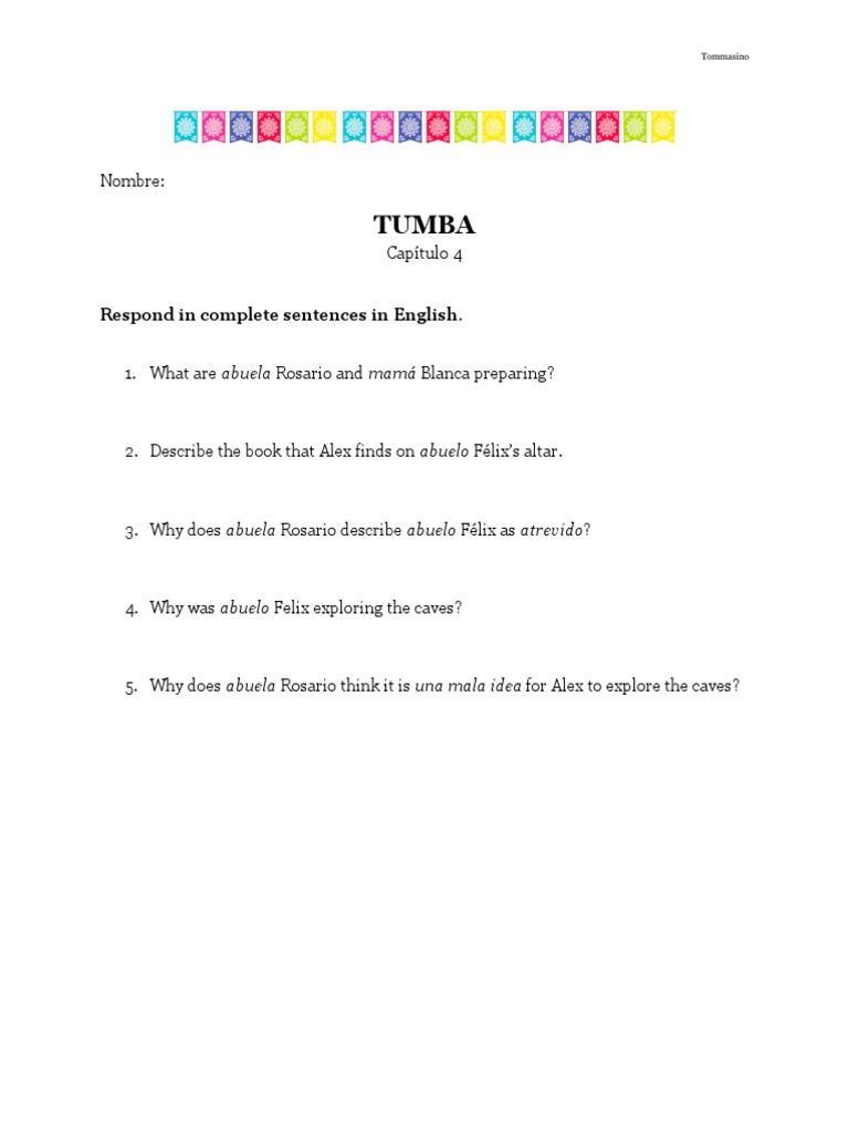 Tumba Preguntas Cap 4 | PDF