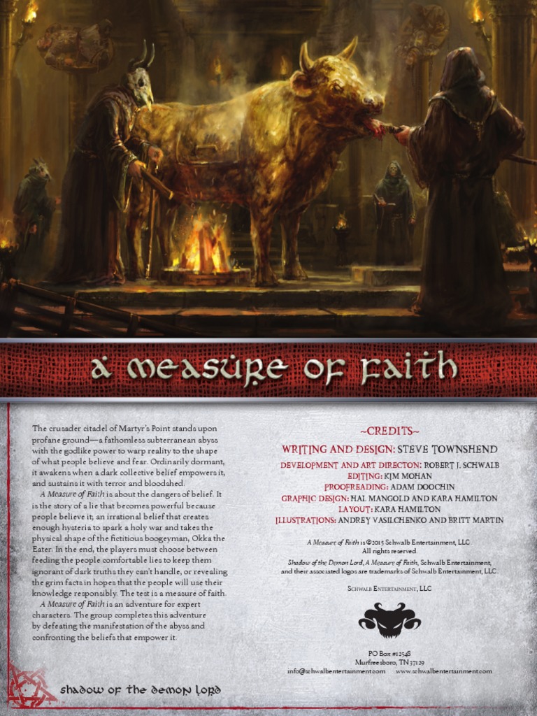 Shadow of The Demon Lord - A Measure of Faith (Expert) | PDF | Spanish ...