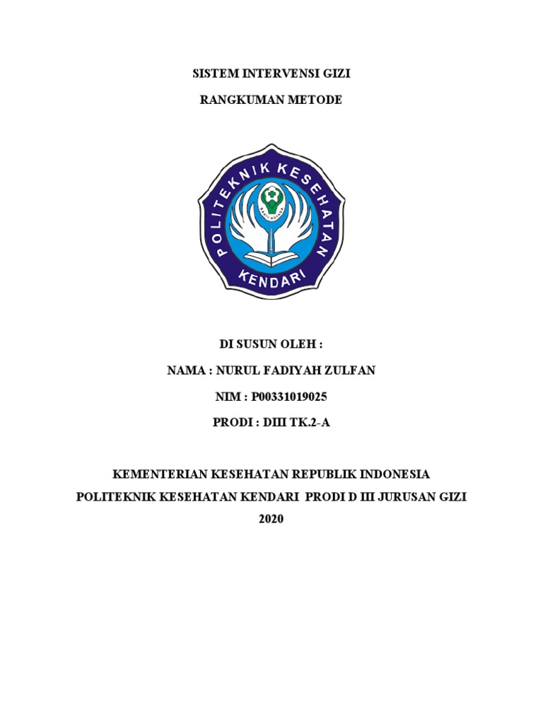 Prioritasi Masalah Gizi Berdasarkan Metode Intervensi | PDF