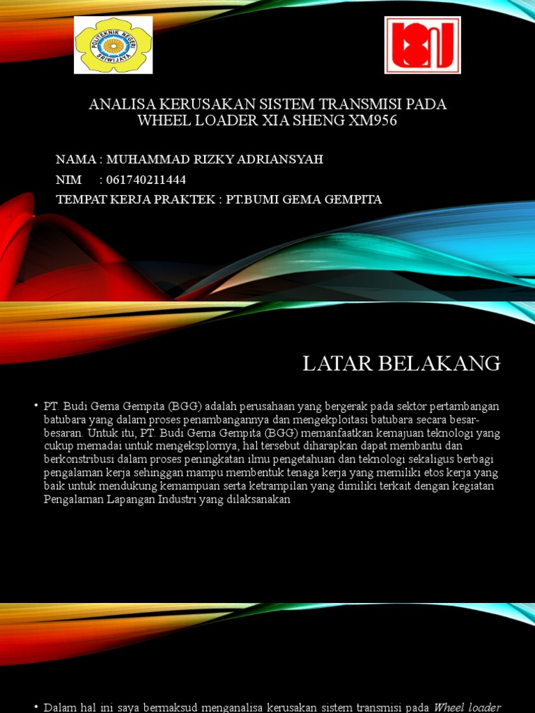 Analisa Kerusakan Transmisi Wheel Loader | PDF