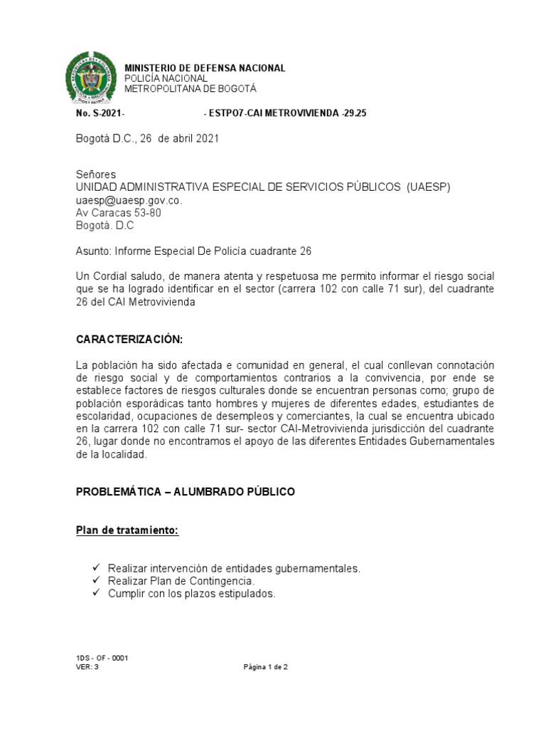 Buen Ejemplo De Informe Policial Detalles Importantes En Los Informes