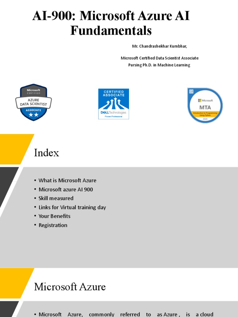 AI-900: Microsoft Azure AI Fundamentals | PDF | Microsoft Azure ...